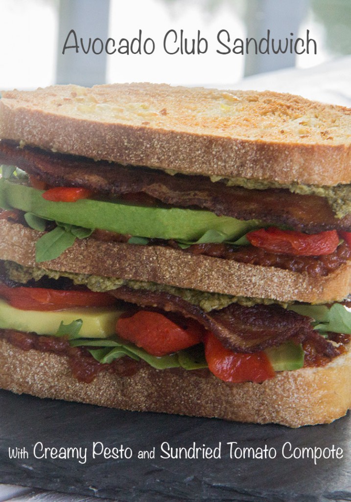 Avocado Club with Creamy Pesto and Sun-Dried Tomato Compote - Jen ...